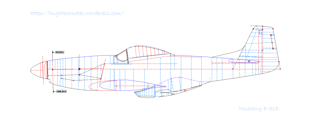 Mustang P-51 B/C Ordinates – Aviation CAD TechNotes